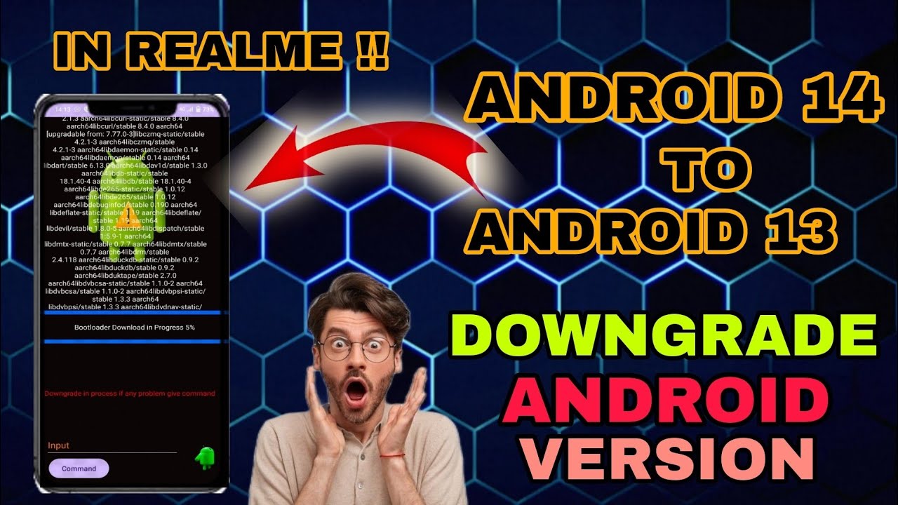 How to downgrade android 14 to 13 in realme || realme main android downgrade kaise kare ?? - YouTube
