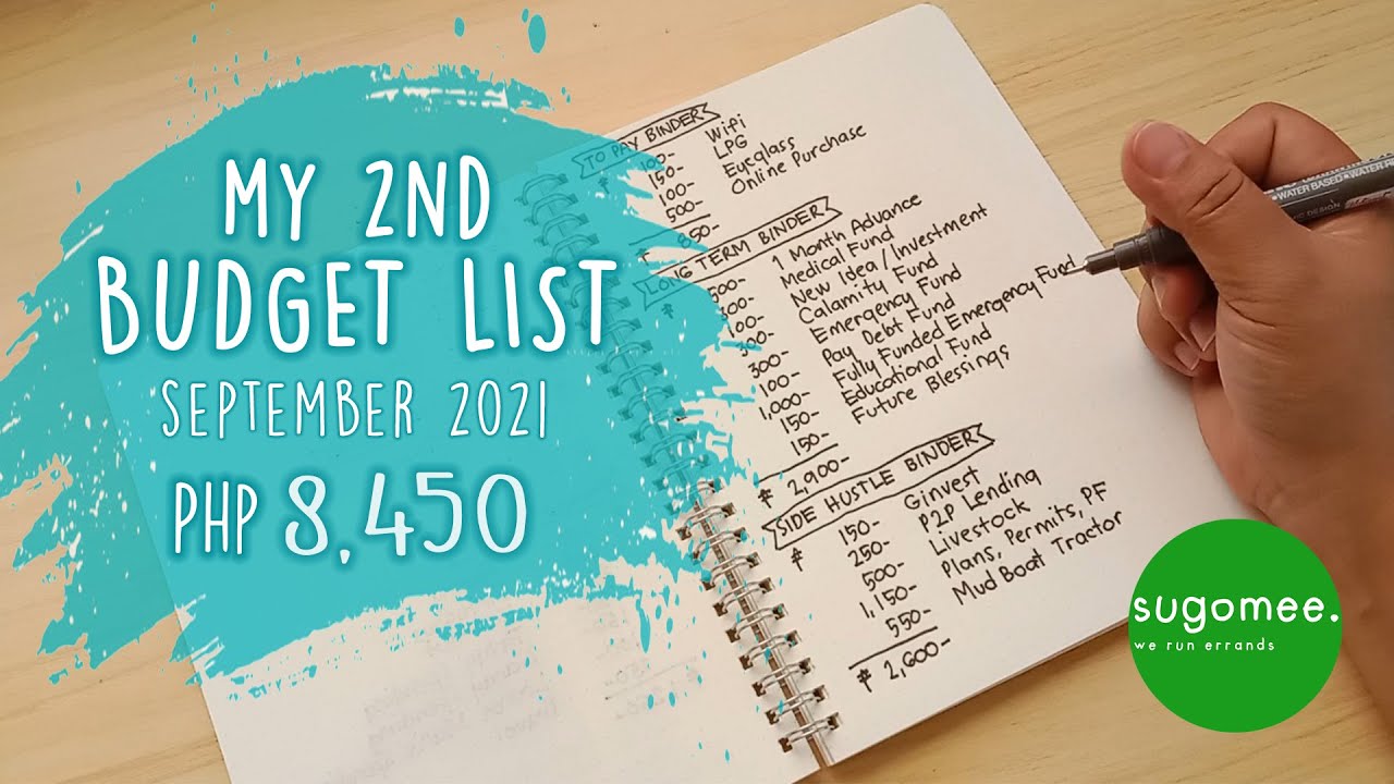💰 How I budget my extra money | 2nd Budget List | September 2021 - YouTube