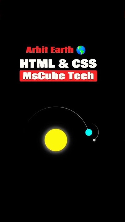 Orbit Earth in HTML & CSS | Earthquake Circle #mscubetech #shortvideo #coding #html #mscubetech ...