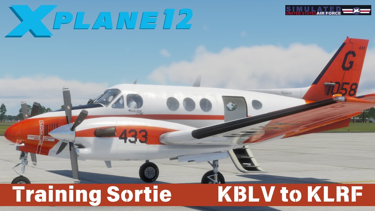 X-Plane 12.1.0b7 | C90 King Air | KBLV Scott AFB to KLRF Little Rock ...