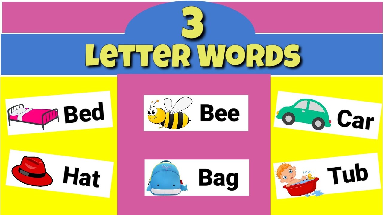 3 Letter Words Alphabet Letter 3 Words A To Z Three Words YouTube
