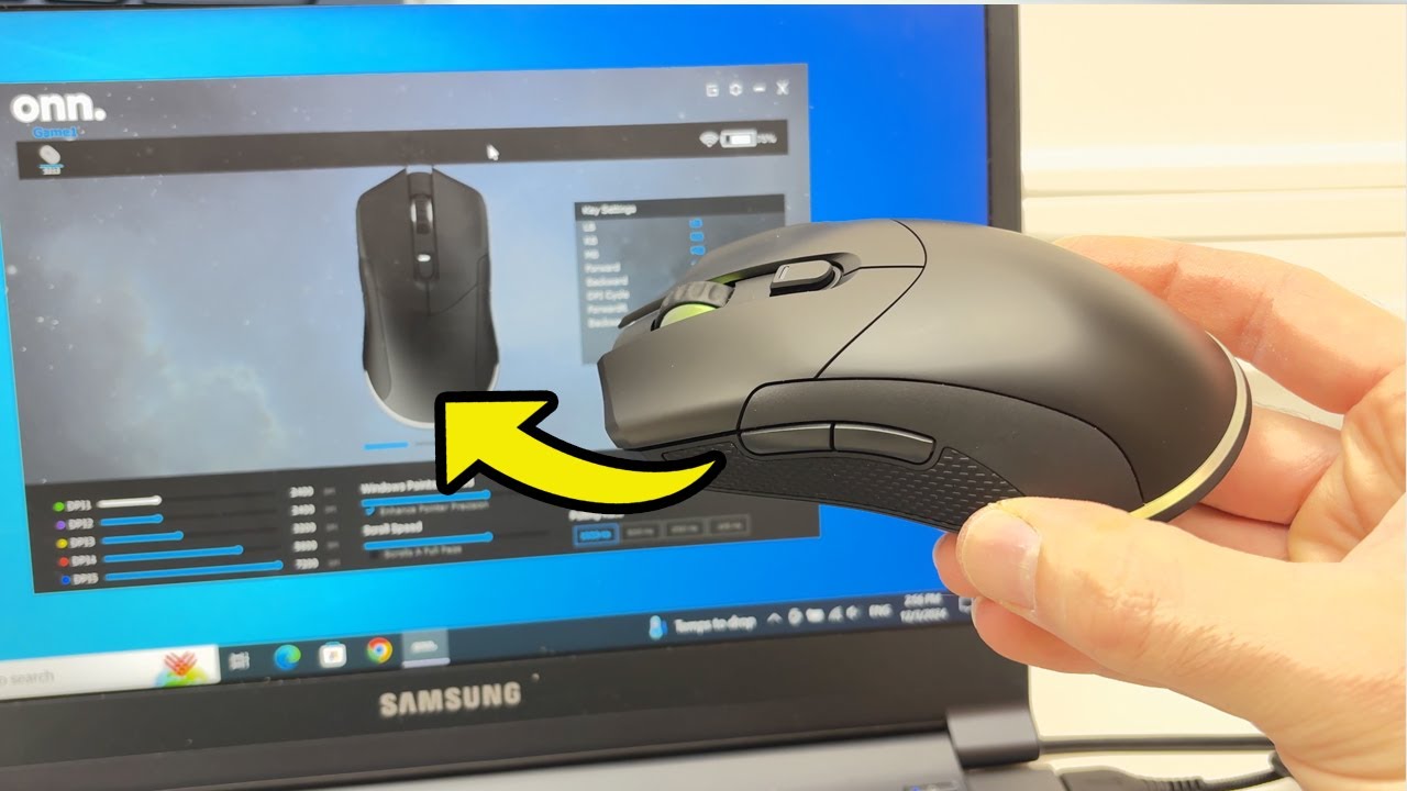 Onn Wireless Gaming Mouse: Software Setup - YouTube