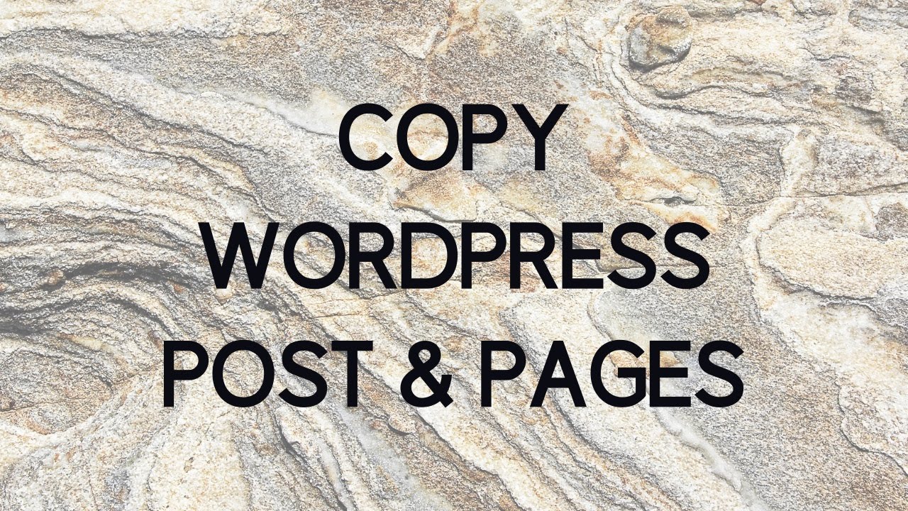 How to Copy Wordpress Post and Pages Multiple Times in a Single Click ...