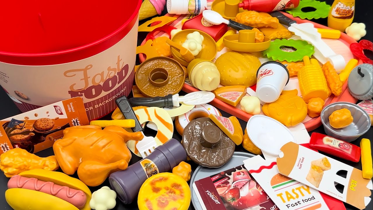 19 Minutes Satisfying with Unboxing Kitchen Set Fast Food Cute Toys ...