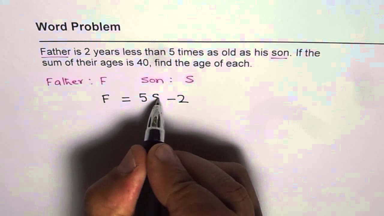 How to Solve Word Problems on Age - YouTube
