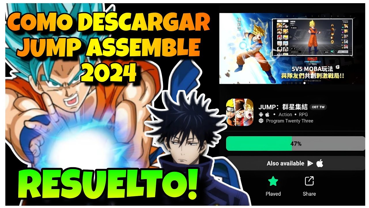 COMO DESCARGAR JUMP ASSEMBLE VERSION OFICIAL 2024 SIN PLAYSTORE ...