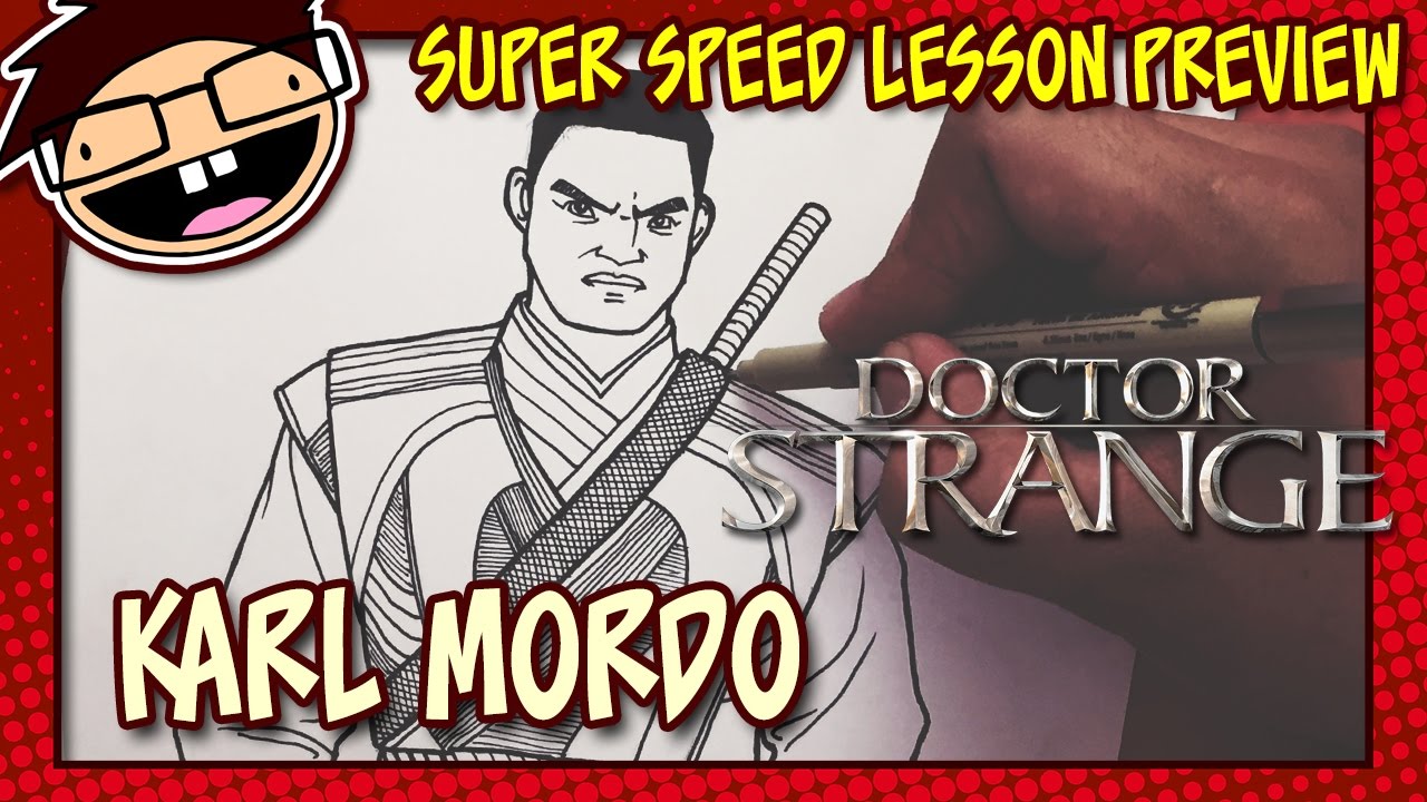 Lesson Preview: How to Draw KARL MORDO (Doctor Strange) | Super Speed ...