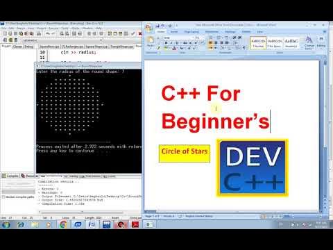 C++ code for Circle of Asterisks. #Baghailu - YouTube
