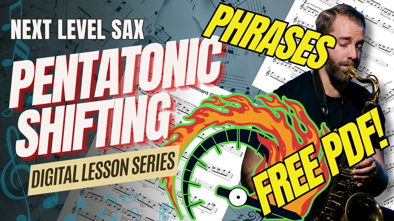 5 Pentatonic Shifting Jazz Phrases! FREE PDF! #bebop #jazzphrases # ...