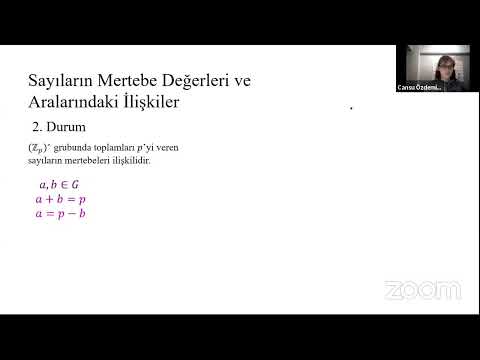 Cansu Özdemir - Çarpım Altındaki Z_p Grupları Üzerine Düşünceler