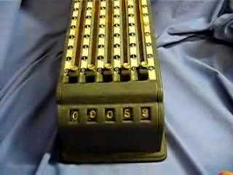 Add-O-Matic Adding Machine Antique circa 1937 - YouTube