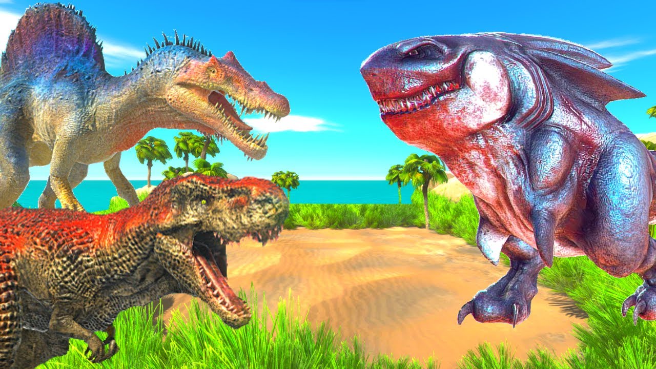 MEGALODON REX VS ALL DINOS 6X - ANIMAL REVOLT BATTLE SIMULATOR - YouTube