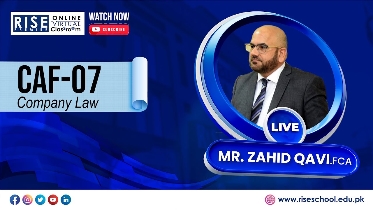 CAF 7 Sir Zahid Qavi Lecture 01 - YouTube