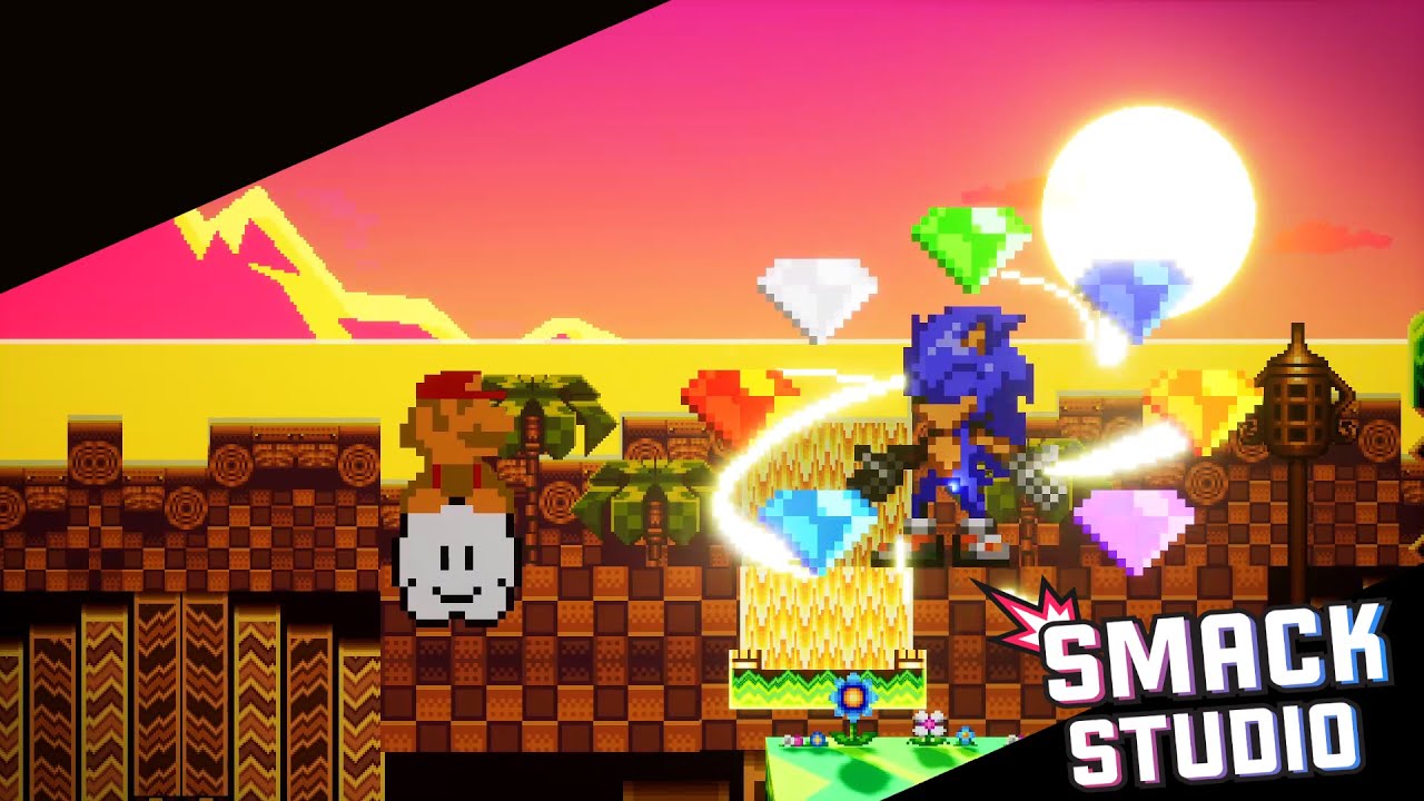 Smack Studio Request | 8-Bit Sonic vs NES Mario - YouTube