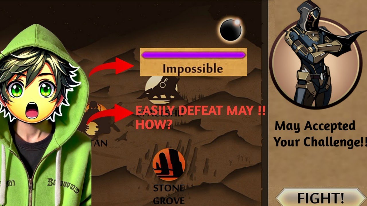 Shadow Fight 2 Shadow Vs May in ECLIPSE MODE | How To Defeat May in ...