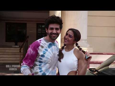 kartik aryaan & Sara Ali Romantic Masti together Promoting Love Aaj Kal
