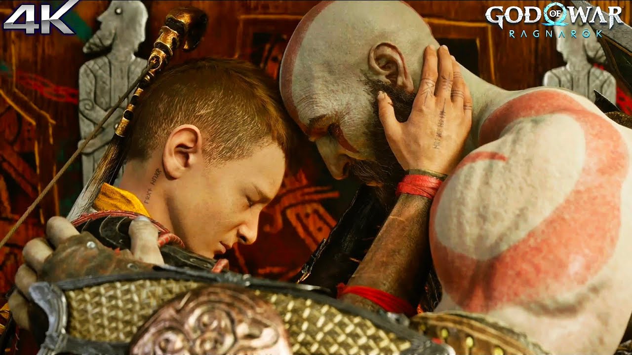 Atreus Leaves Norse Realm & Kratos Crying Ending Scene (God of War ...