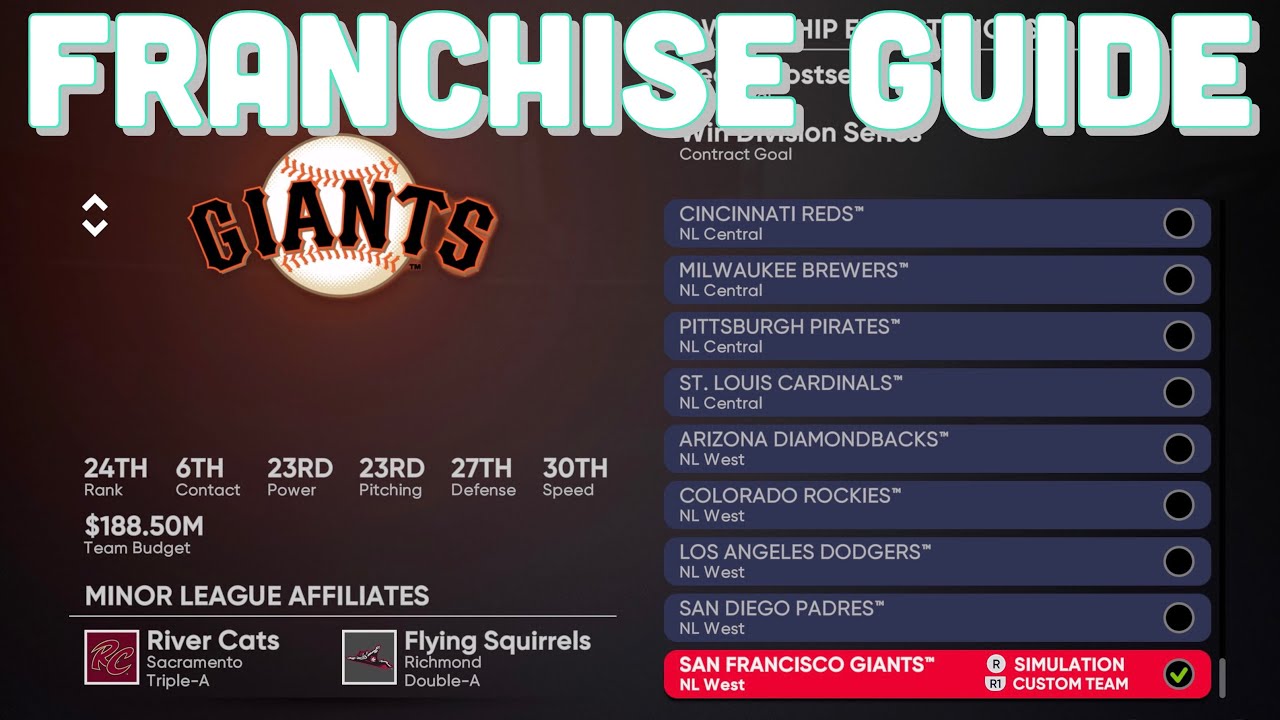 Jacob Reid's Franchise Setup Tutorial For MLB The Show 21 | With ...