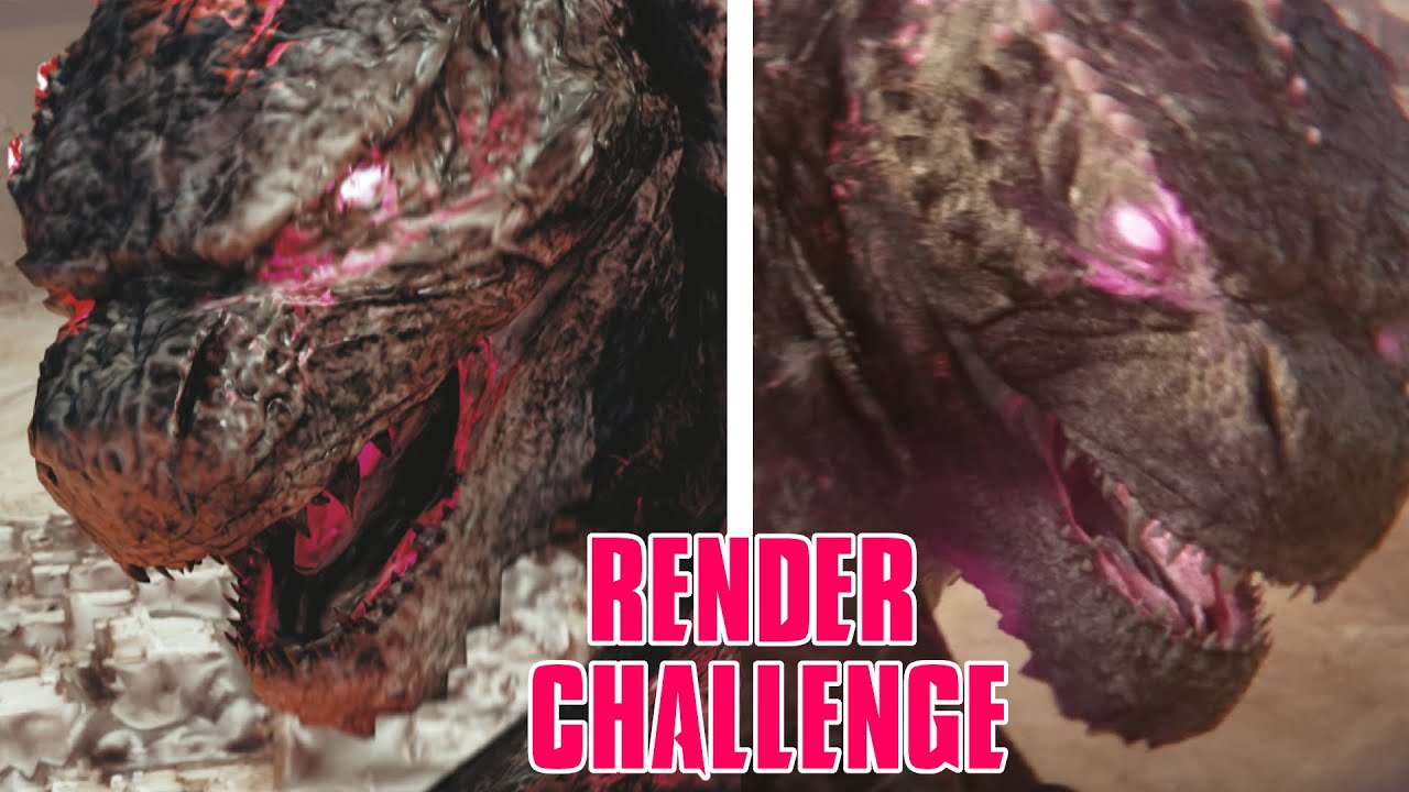 GODZILLA EVOLVED Blender Render CHALLENGE ! Godzilla X Kong Render ...