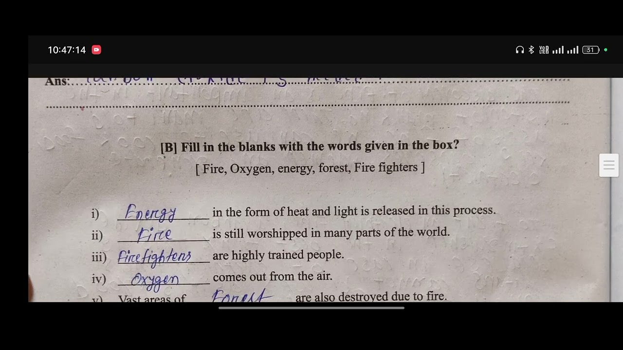 Fire Foe & friend worksheet 2/#englishworkbook - YouTube