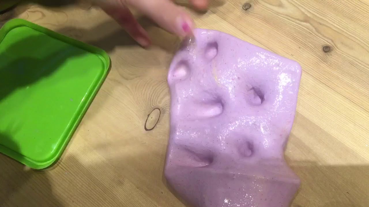 Purple candle wax slime with floam fluffy slime !! ️ | episode 1 - YouTube