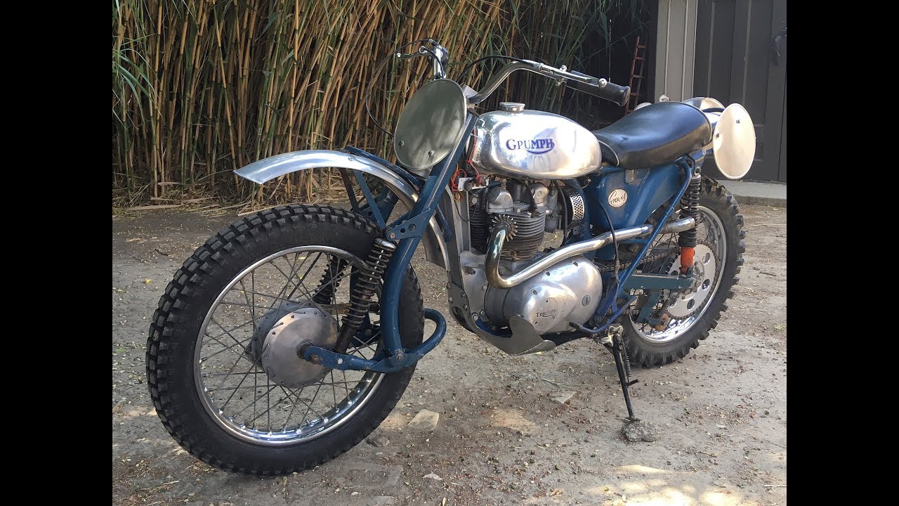 1966 Greeves Triumph 500 Grumph - YouTube