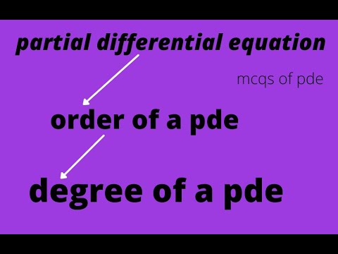 partial Differential Equation|part2|degree of pde|order of pde|pde ...