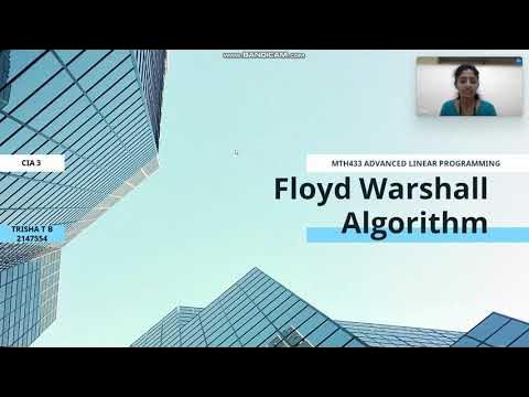 Floyd Warshall Algorithm (All Pairs Shortest Path) - YouTube