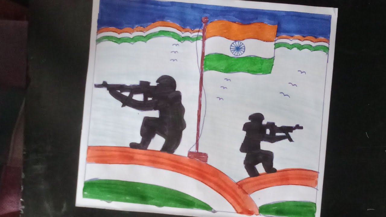 Republic day drawing steps/how to draw republic day drawing easy - YouTube