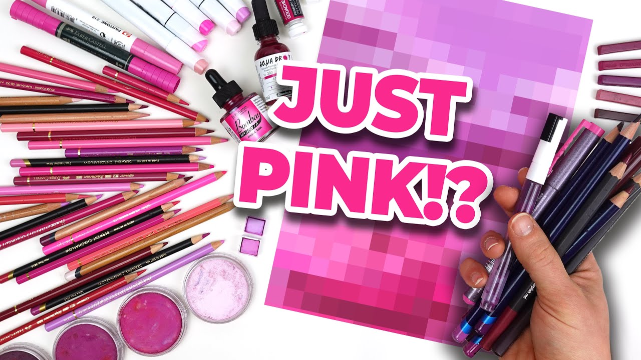 I made THIS using EVERY pink supply I own...and nothing else - YouTube