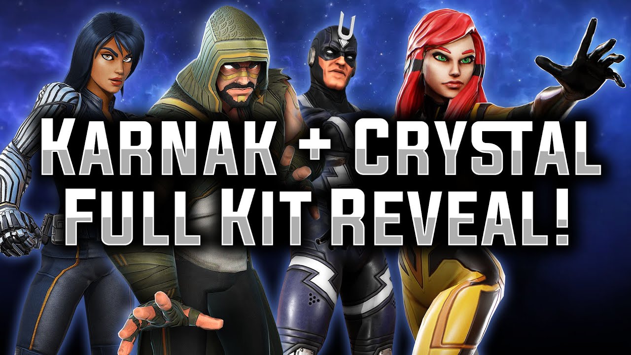 Karnak + Crystal FULL KIT REVEAL! - MARVEL Strike Force - MSF - YouTube
