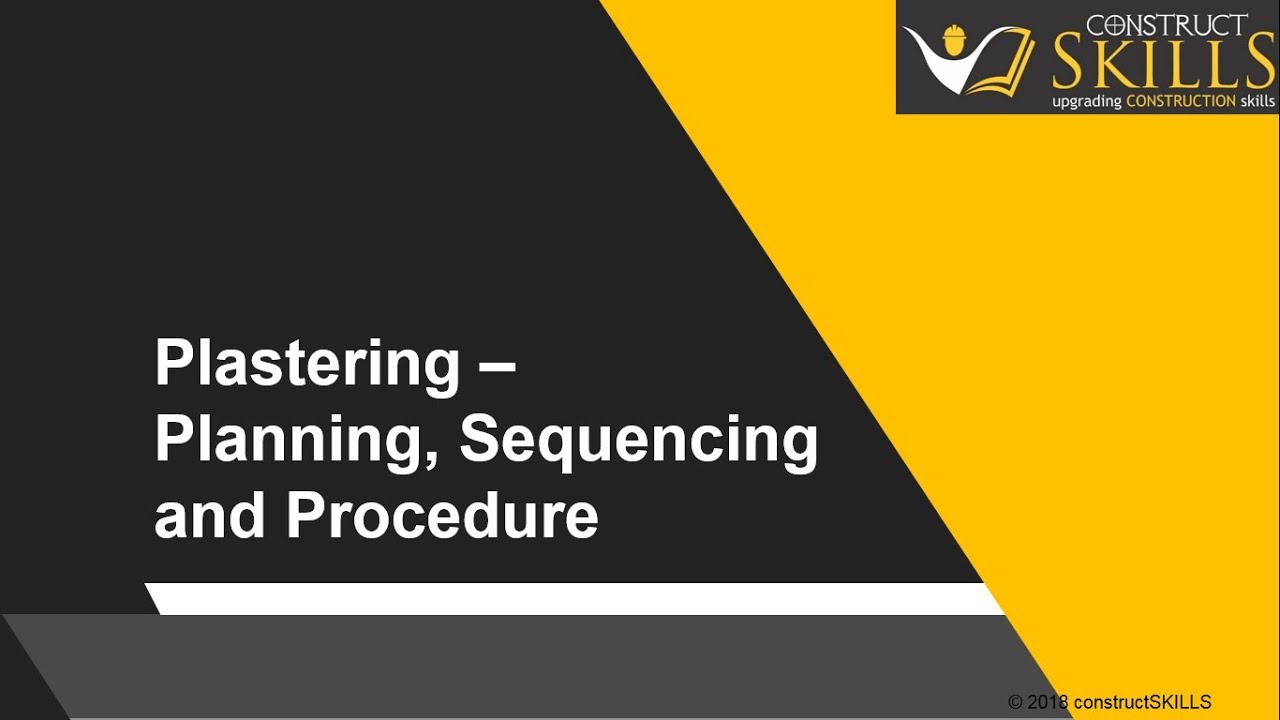 Procedure for plastering - YouTube