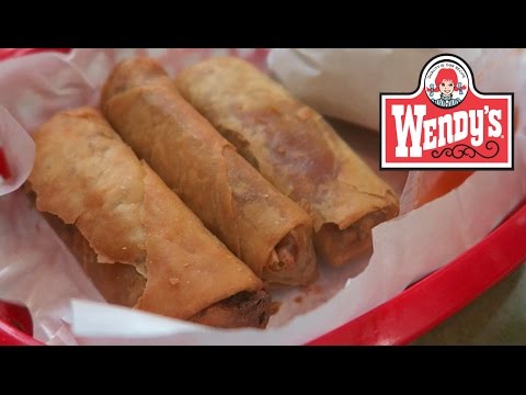 Wendy's Crunchy Spring Rolls Taste Test - YouTube