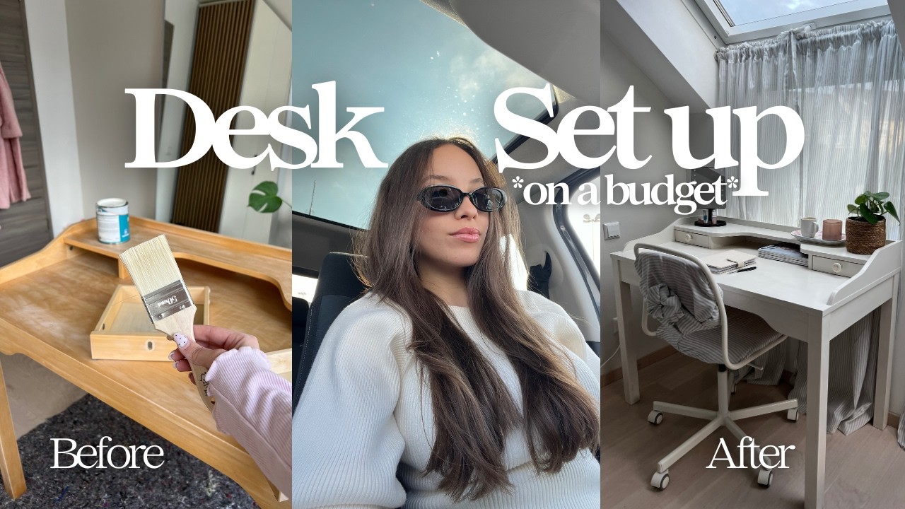 Desk setup - creating my dream Pinterest room (on a budget) - YouTube