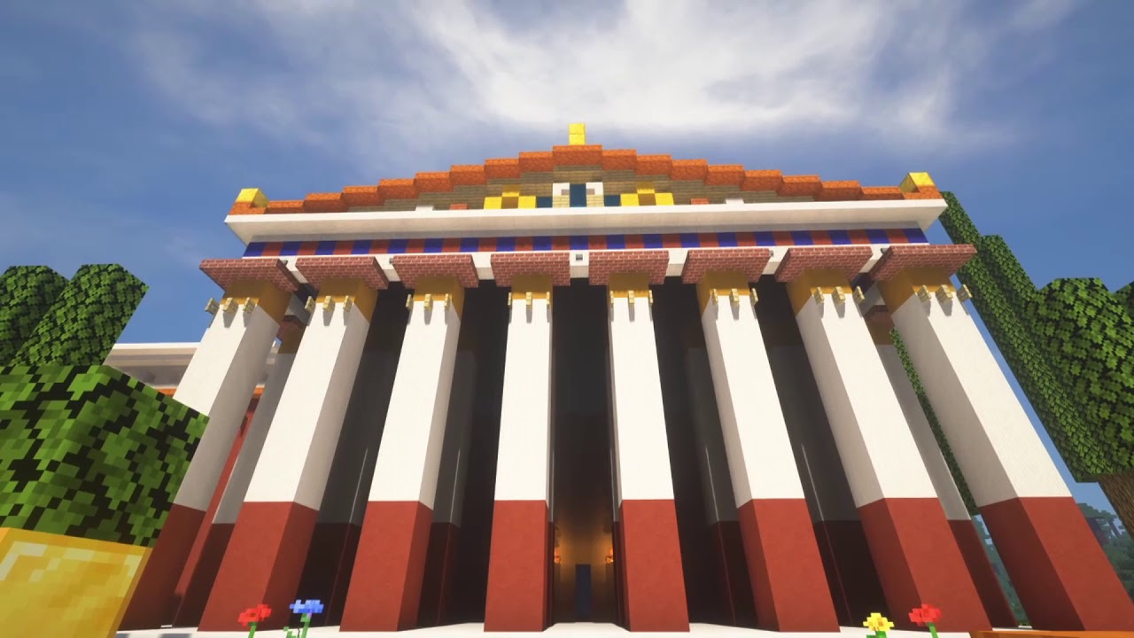 I built an Ancient Greek temple #2 ( Minecraft ) - YouTube