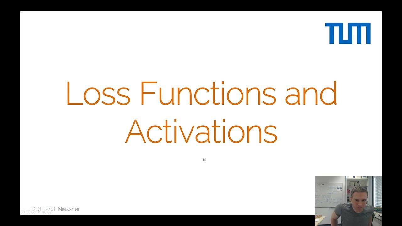 Introduction to Deep Learning (I2DL 2023) - 7. Losses and Activations - YouTube