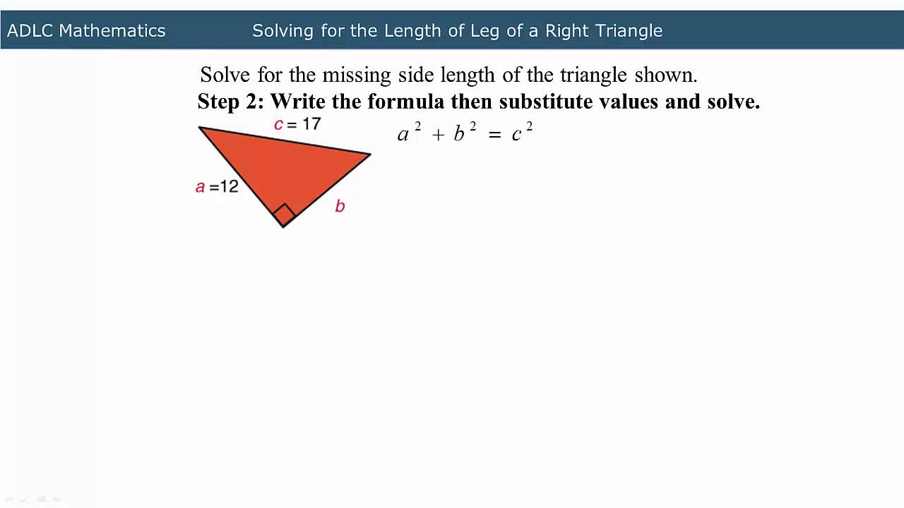 ADLC - Senior High Math: Length Leg - YouTube
