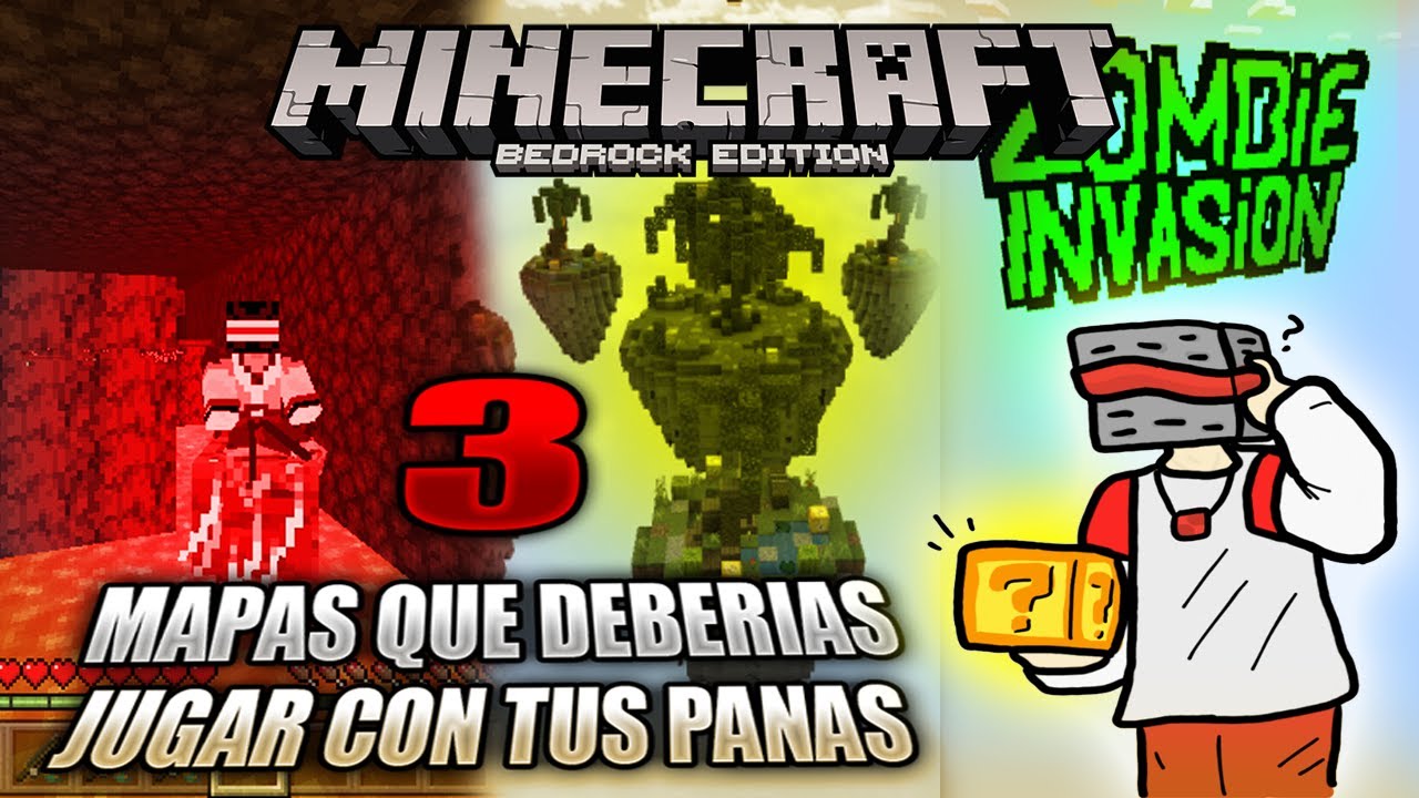 🌟👍3 MAPAS DE MINIJUEGOS PARA JUGAR CON AMIGOS EN MINECRAFT PE/BEDROCK🌟 ...