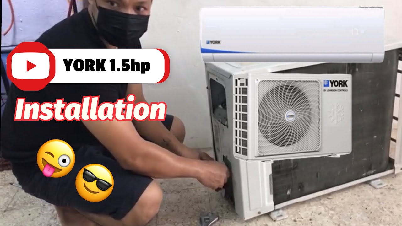 YORK 1.5hp aircond Installation #doityourself #electrical #hvac # ...