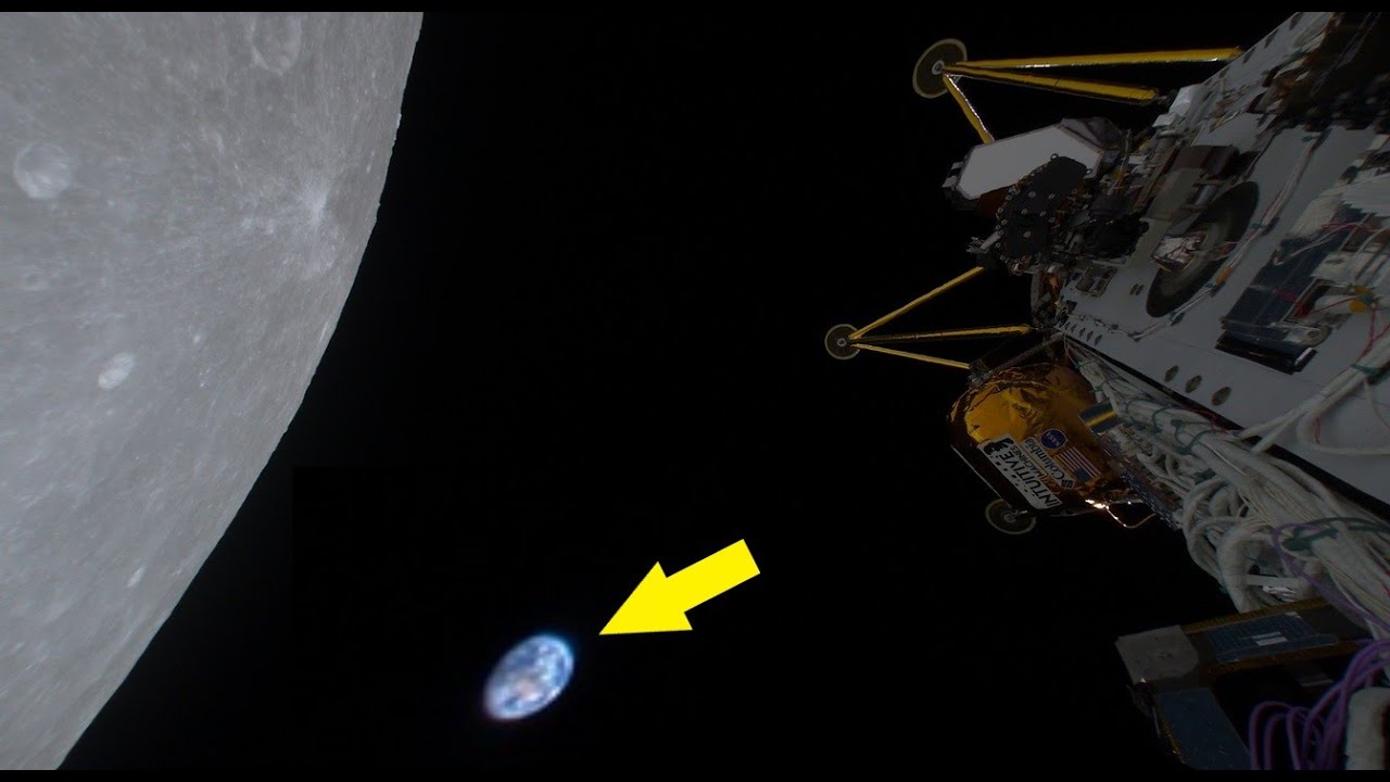 Intuitive Machines’ IM-2 Athena orbiting around the Moon and Sends ...