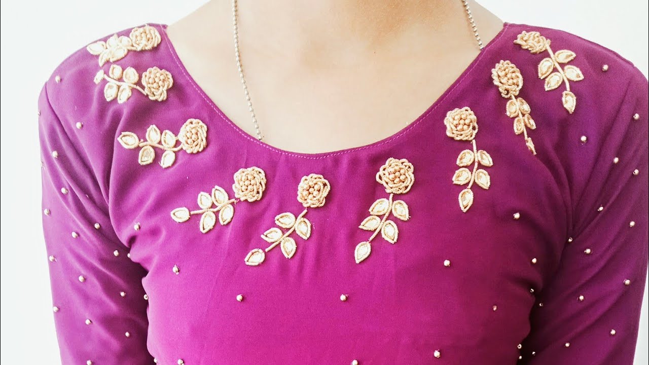 ഇൗ ഡിസൈൻ ഇത്ര എളുപ്പമോ....easy neck design for the beginners - YouTube