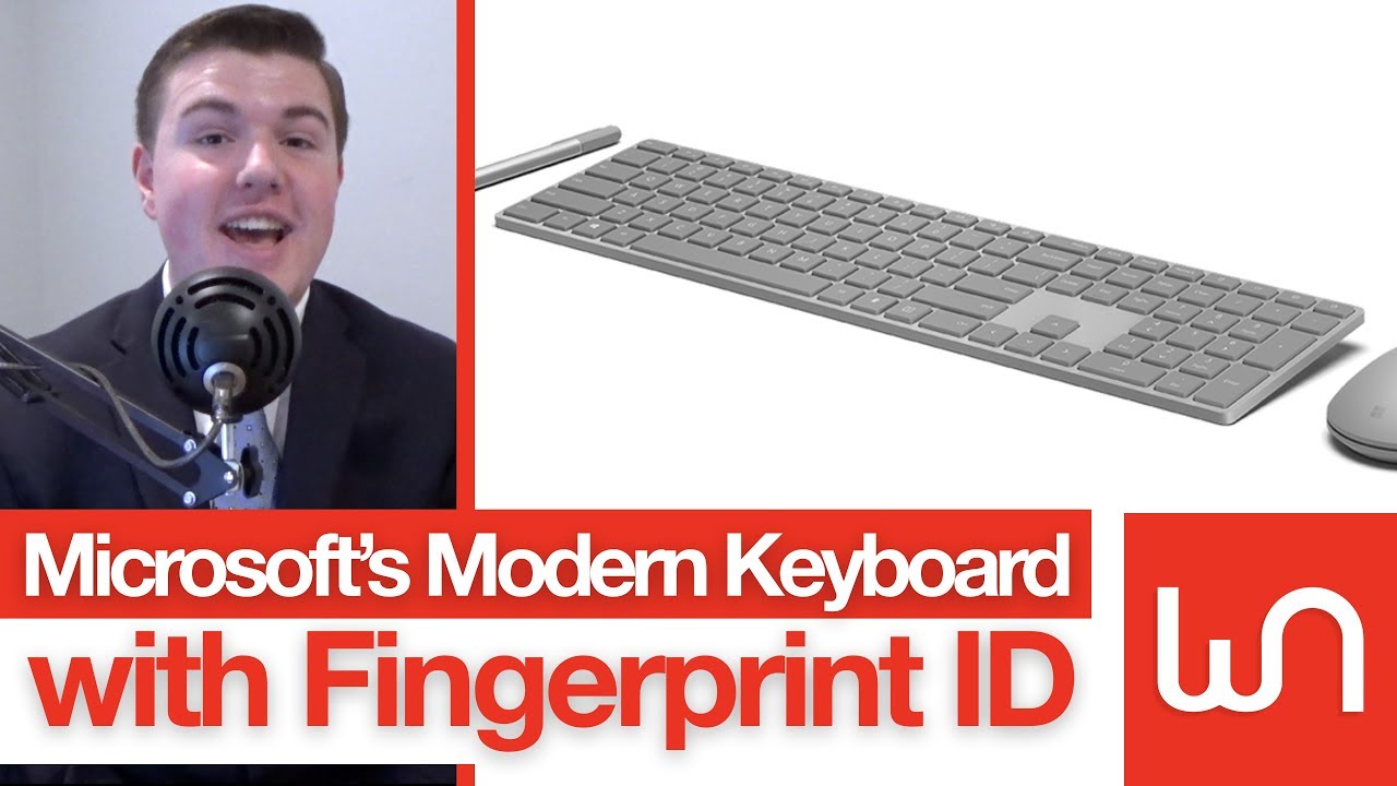 Microsoft's Modern Keyboard Has A Fingerprint Scanner - YouTube