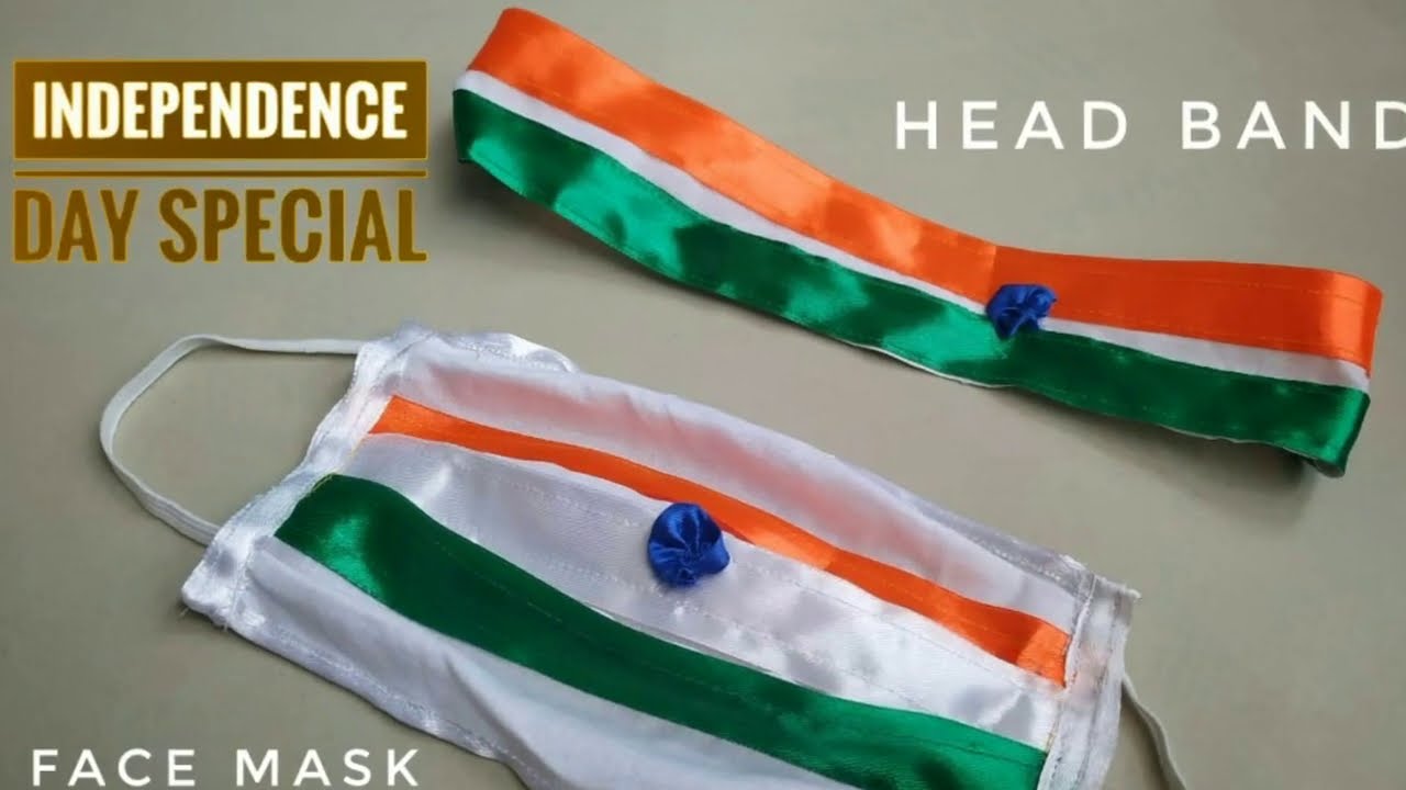 Independence day special Facemask & Head Band/ diy Facemask/ Diy Head ...