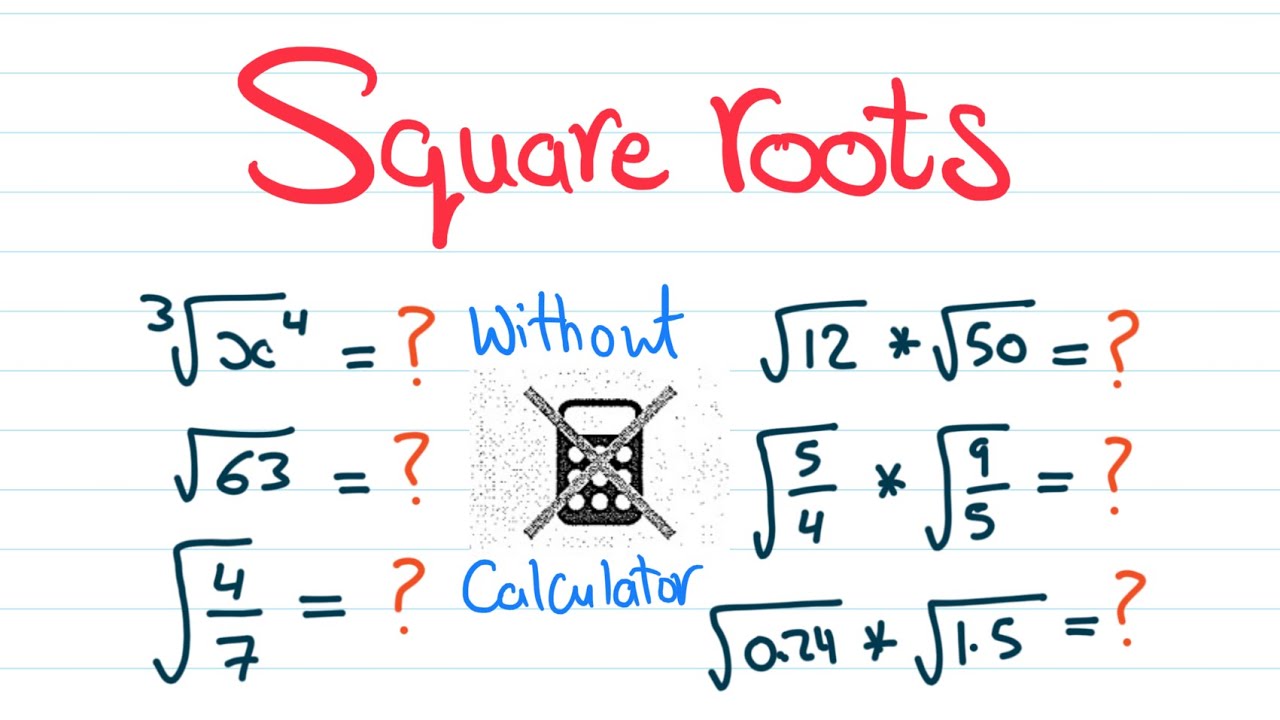 How To Solve Square Roots Without Calculator YouTube how-to-solve-square-roots-without-calculator-youtube