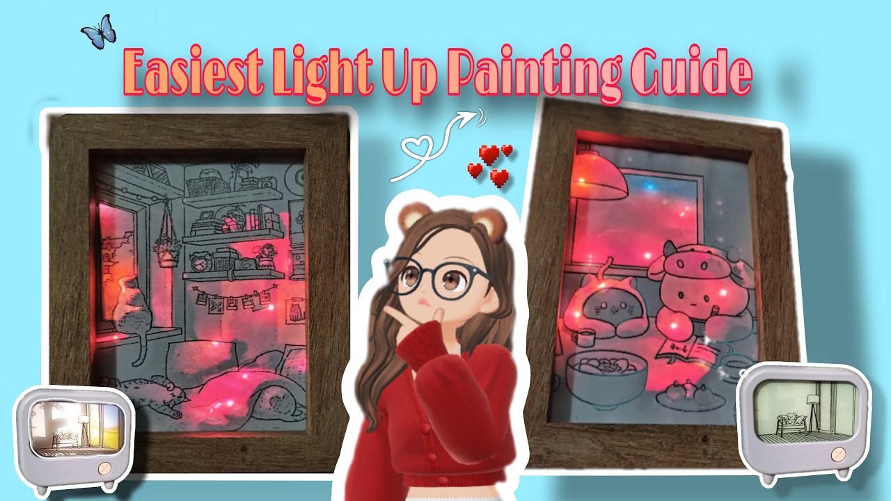 DIY Light Painting Tutorial | How to make a Light Up Painting Lamp ...