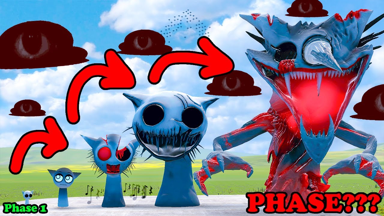 NEW EVOLUTION OF ALL PHASES OF HORROR GRAY SPRUNKI In Garry's Mod ...