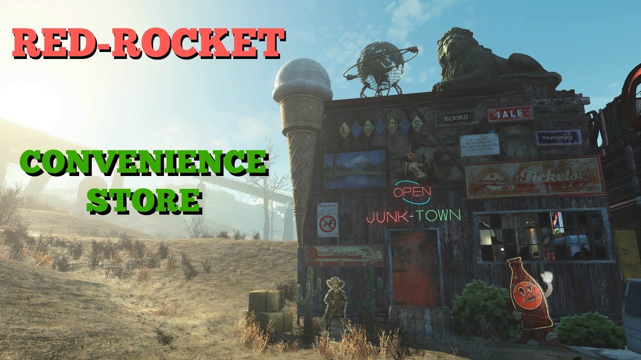Fallout 4 | Nuka-World | Red Rocket Build | Convenience Store - YouTube