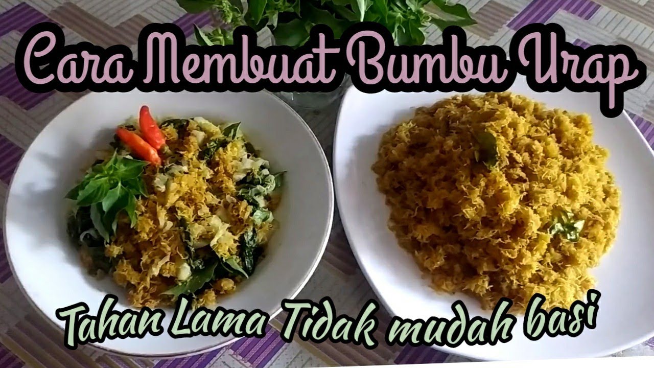 Cara Membuat Bumbu Urap Yang Tahan Lama || membuat urap sayur genjer ...