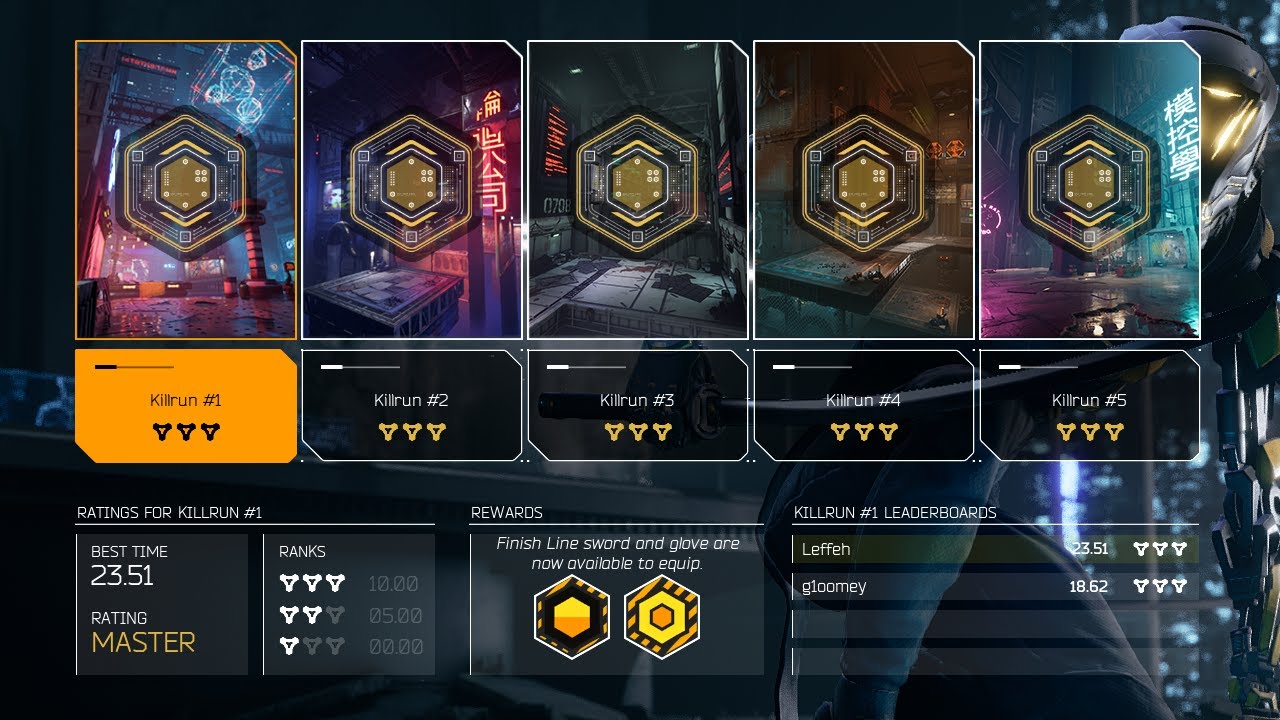 Ghostrunner Kill Run Mode all levels (Master rank) - YouTube