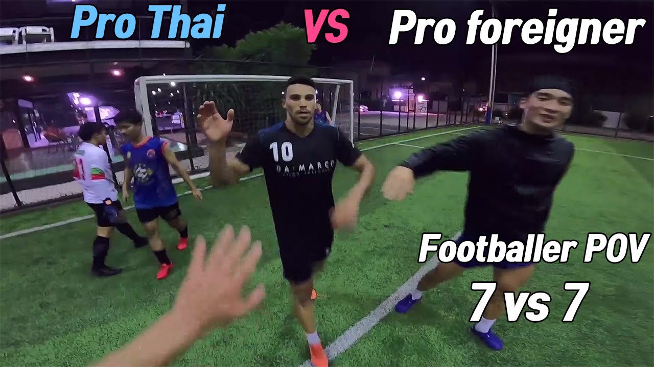 I played with pro player in Thailand Thai league foreigners vs Thai pro ...